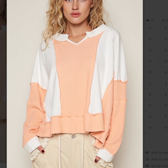 POL | Tops | Pol Carmin 2 Pol Exposed Seam French Terry Knit Top ...